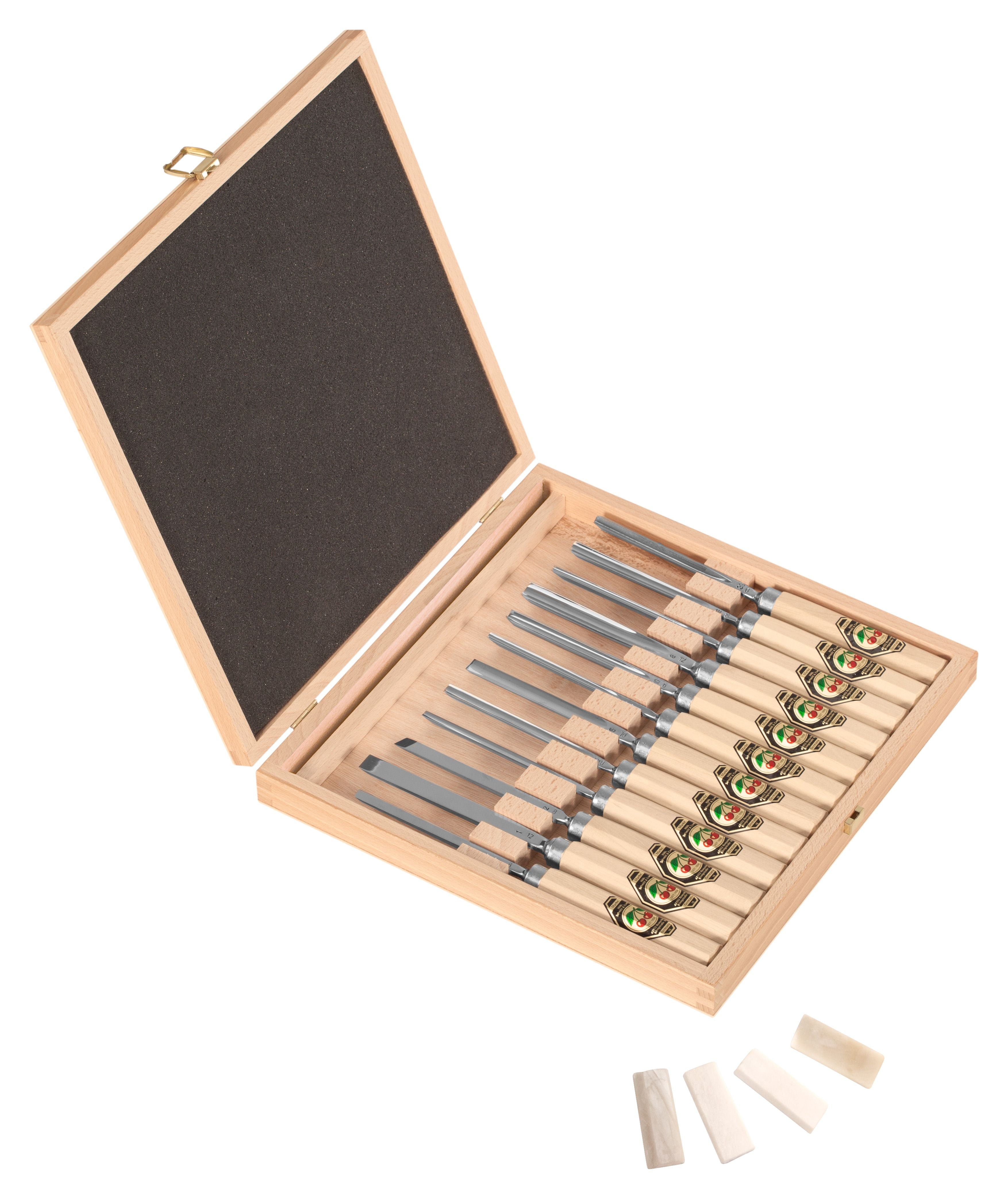 Woodcarving Chisel Set of 12 In Wooden Storage Box – Harrison's Hardware